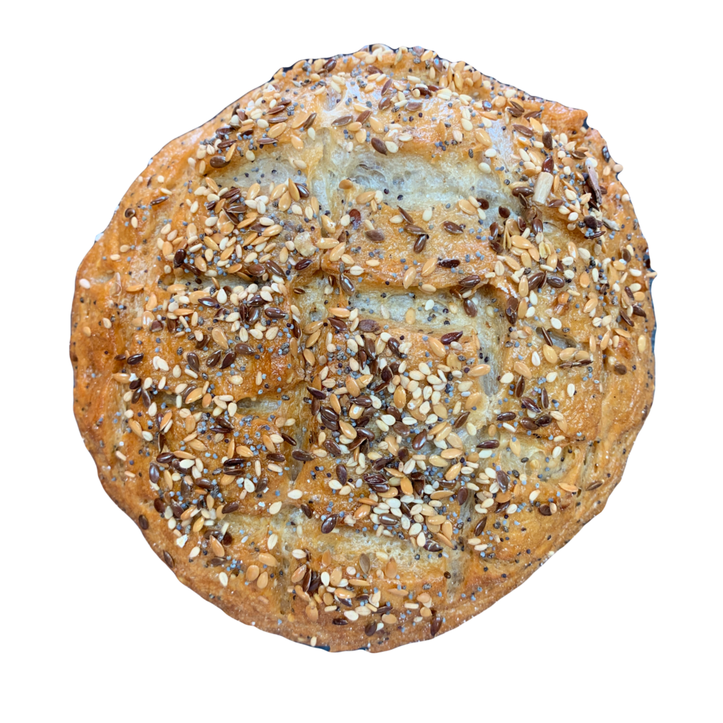 PAN REDONDO CON SEMILLAS 350G - Monceliac